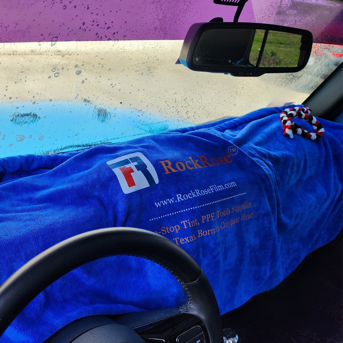 Windshield Cleaning Car Blue Dashboard Cover Cloth Microfiber Towel Wa ...