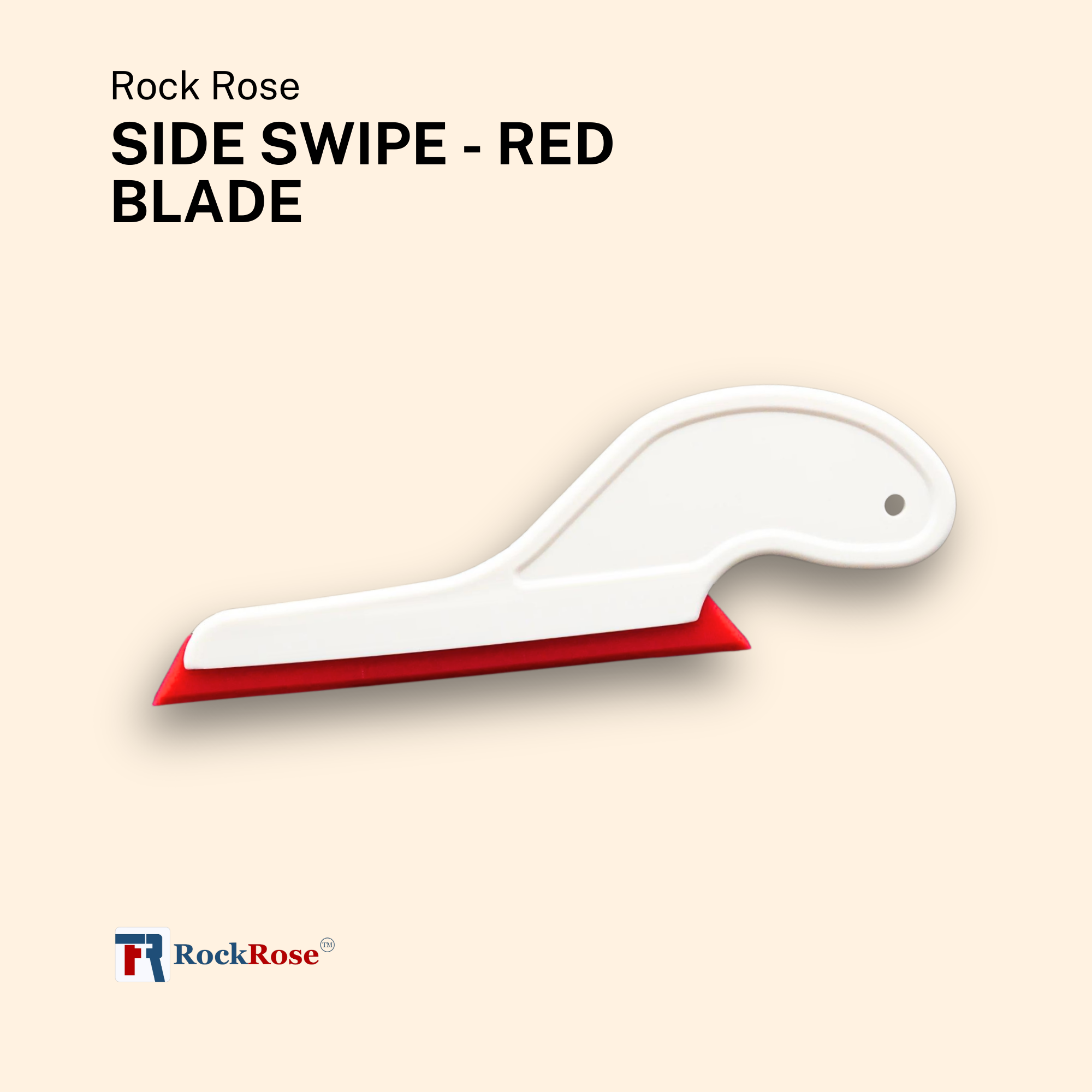 6-Inch Long Reach Triangular Scraper Squeegee Red with Silicone Blade ...