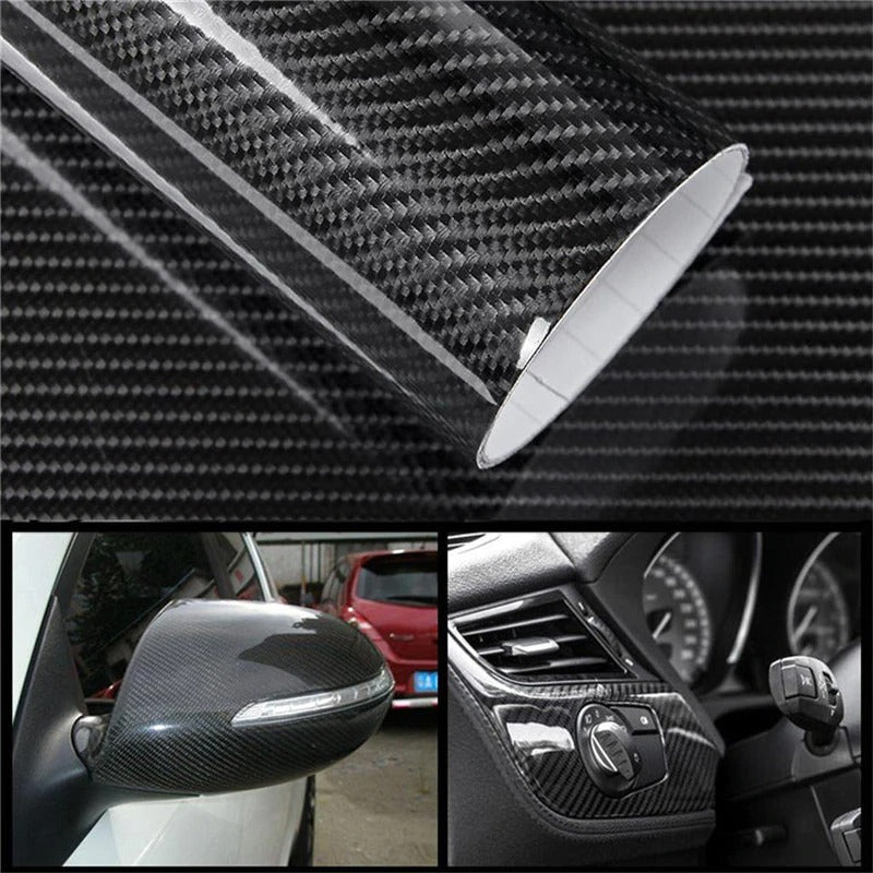 Rockrose 7D Carbon Fiber Vinyl Wrap with Twill Weave Style - Carbon Fi